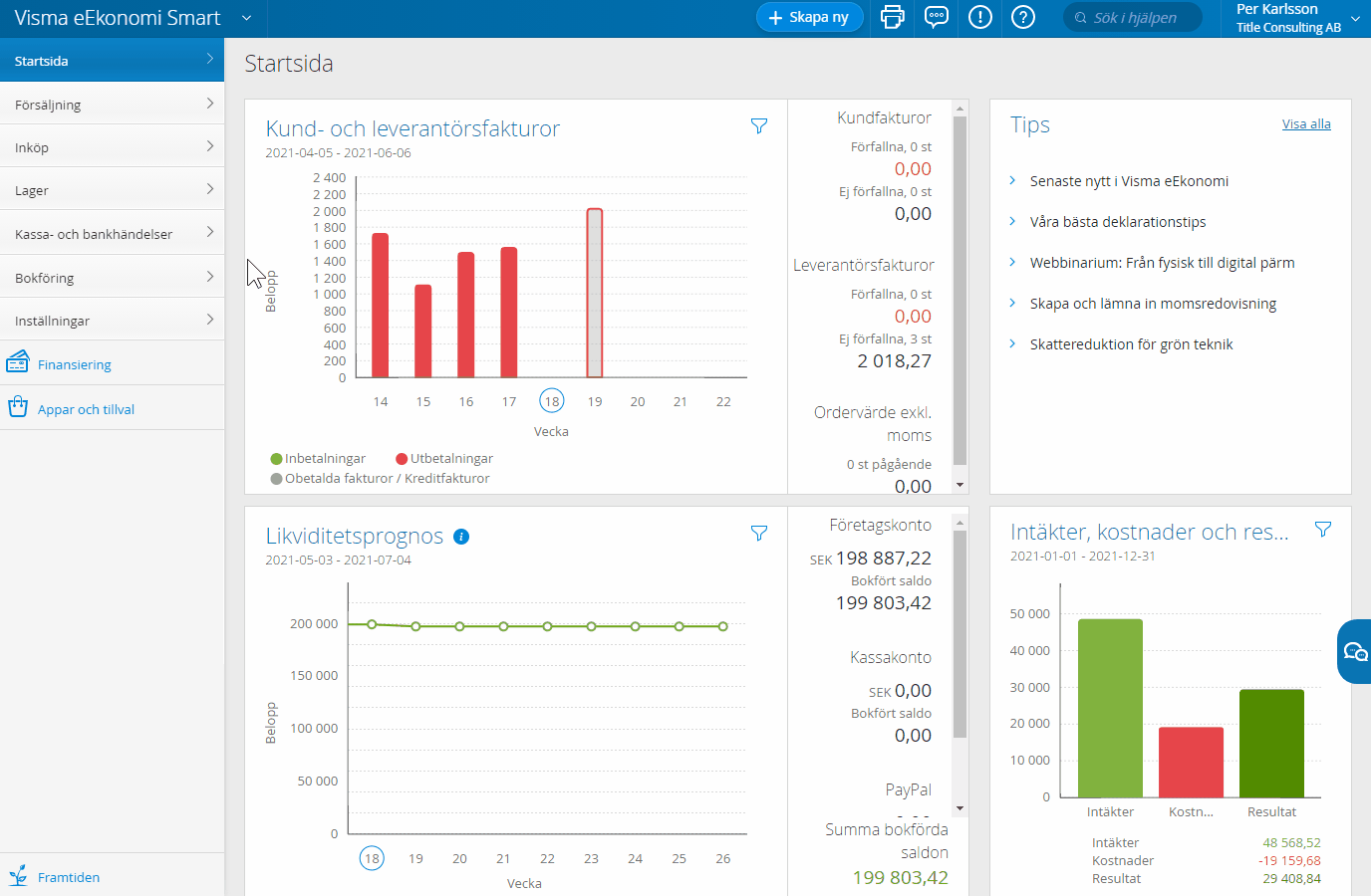 Purchase invoices - Visma eAccounting Standard