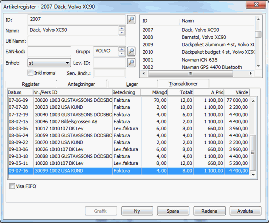 Kom i gång - Lagerhantering - Hjälp om Visma Compact 1000
