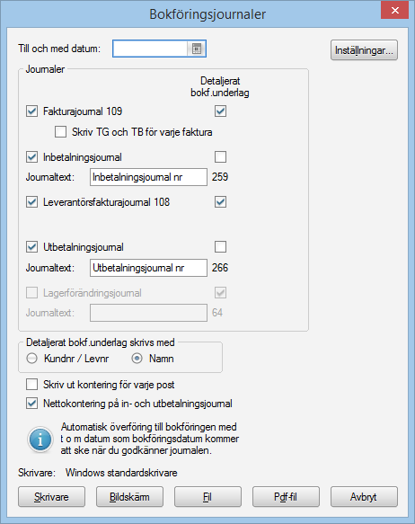 Skriv ut flera journaler på samma gång - Hjälp om Visma Fakturering